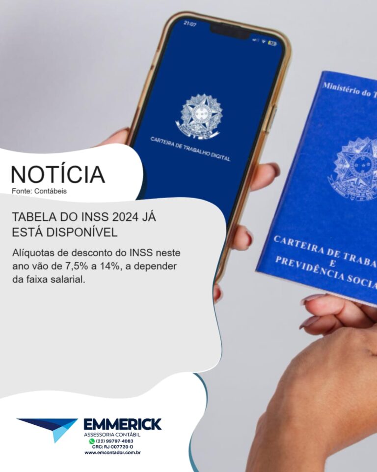 Tabela de INSS 2024 - Emmerick Contábil